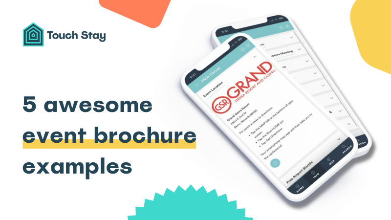 5 awesome event brochure examples | Touch Stay | Touchstay